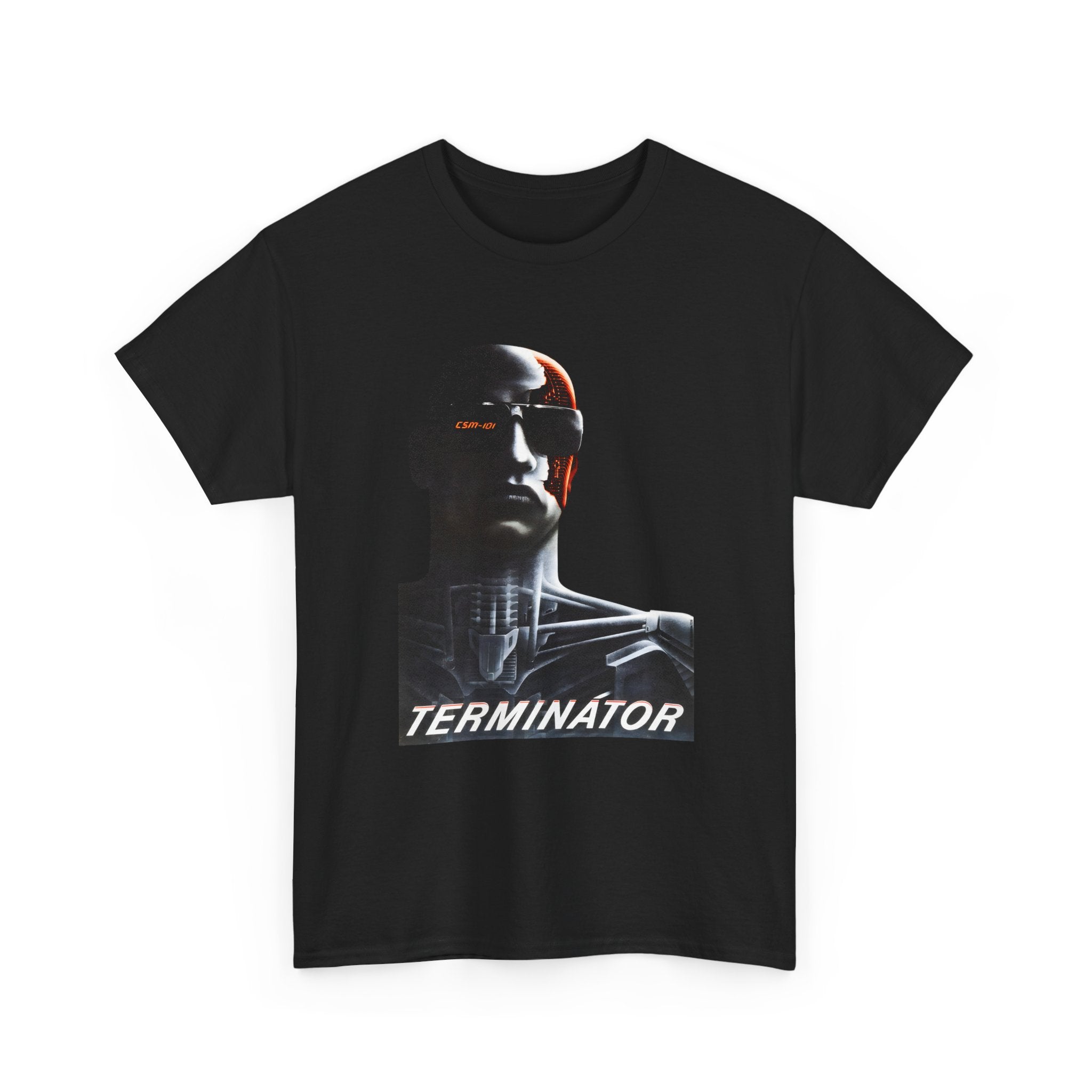 the terminator retro czech movie poster reproduction tshirt – whatmart